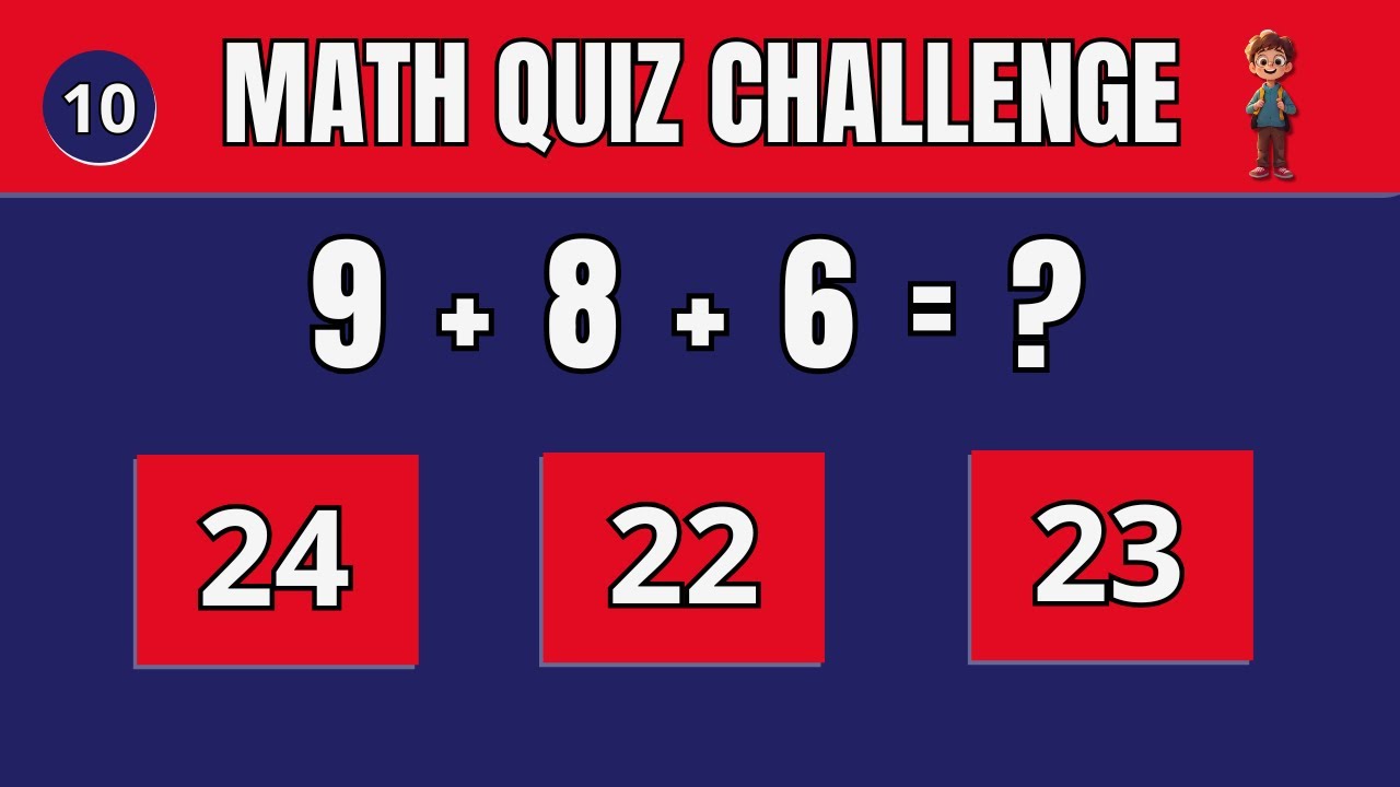 Fun and Easy Maths Quiz for Kids: Play and Learn! - YouTube