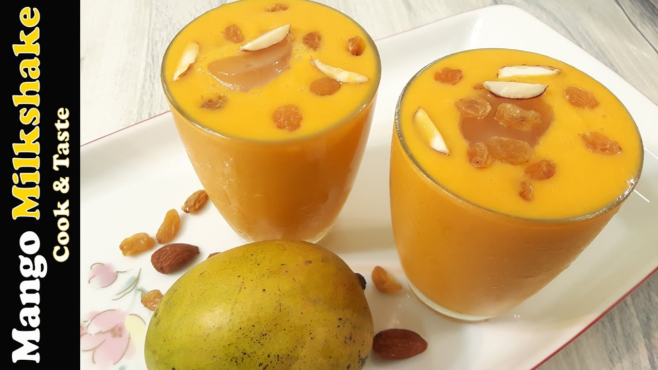 Thick & Tasty Mango Shake | Easy & Quick Mango Milkshake Recipe ...