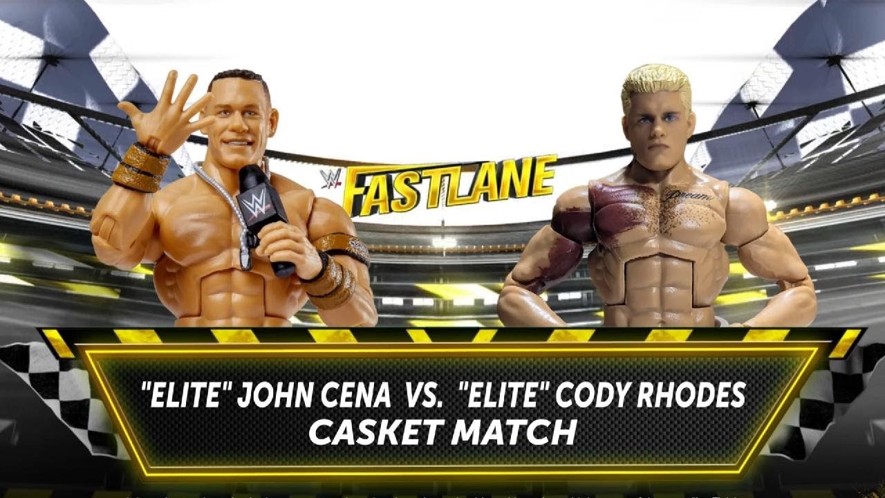 Toy John Cena vs Toy Cody Rhodes in A Casket Match! - YouTube