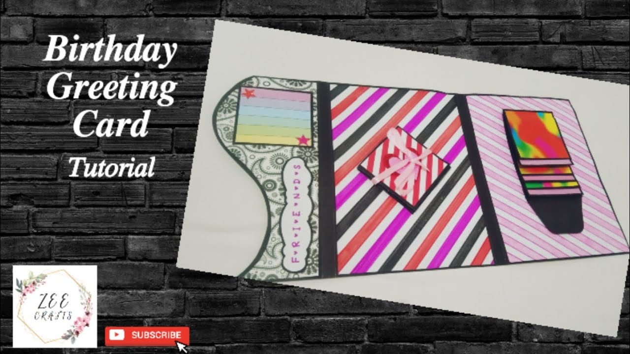 Birthday Greeting Card Idea | DIY Card | Handmade Easy Birthday Card ...