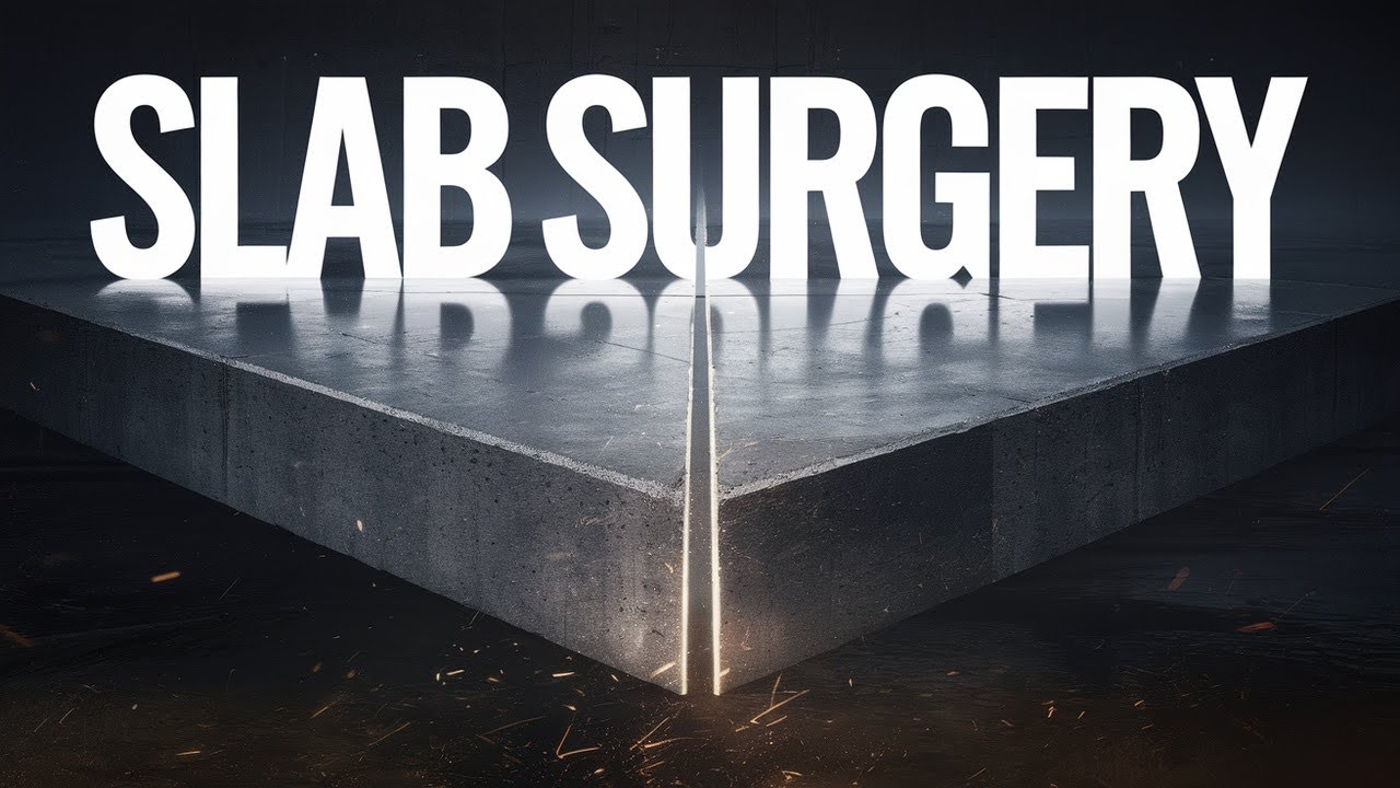 How to put cutout concrete slab back - YouTube