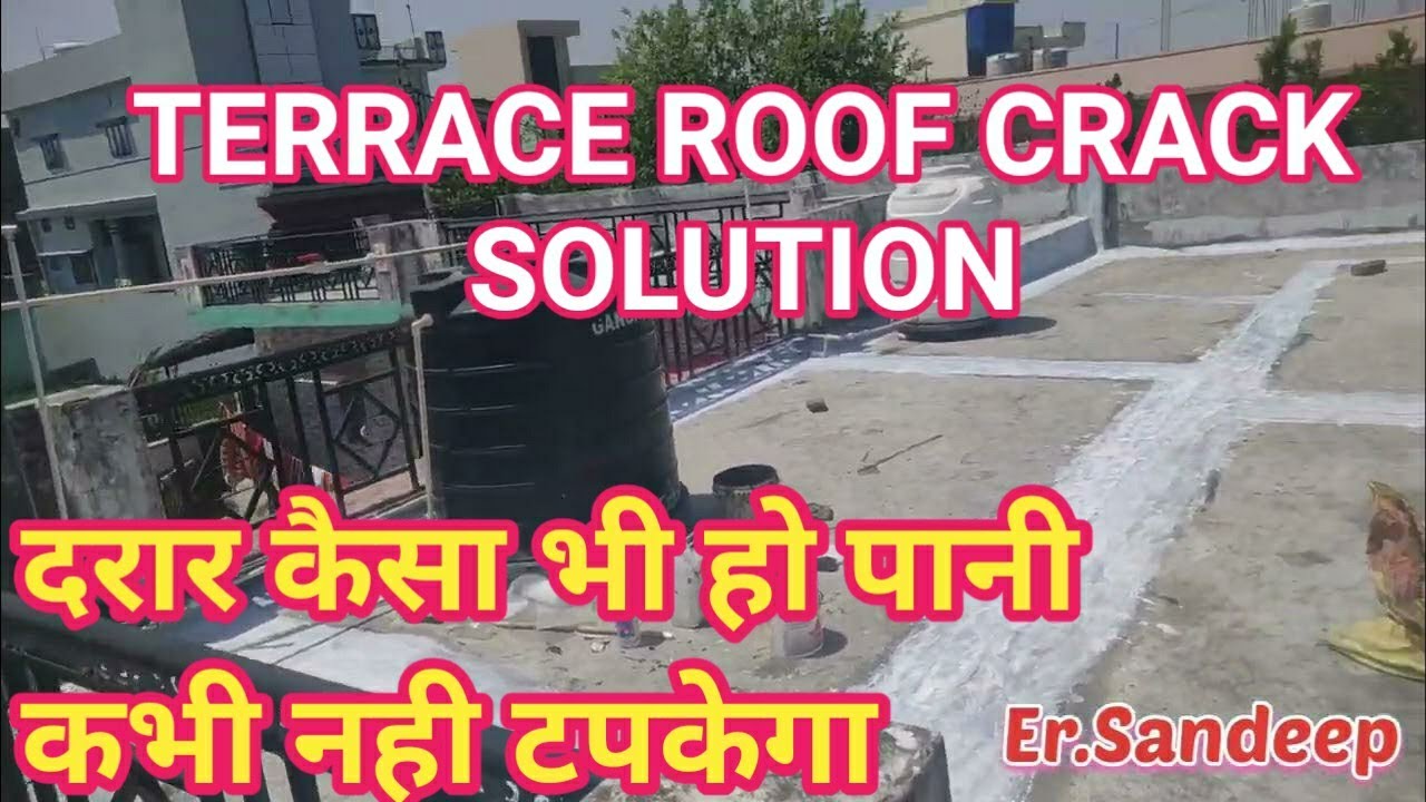 Roof Crack Solution In Hindi|Liquid Rubber terrace roof coating ...