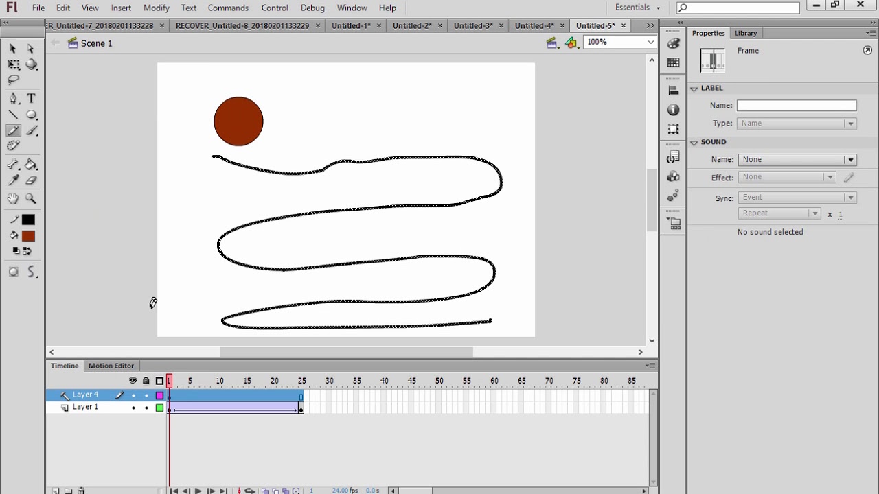 Flash Player Animation Projects - 14 - Motion Guide Path - YouTube