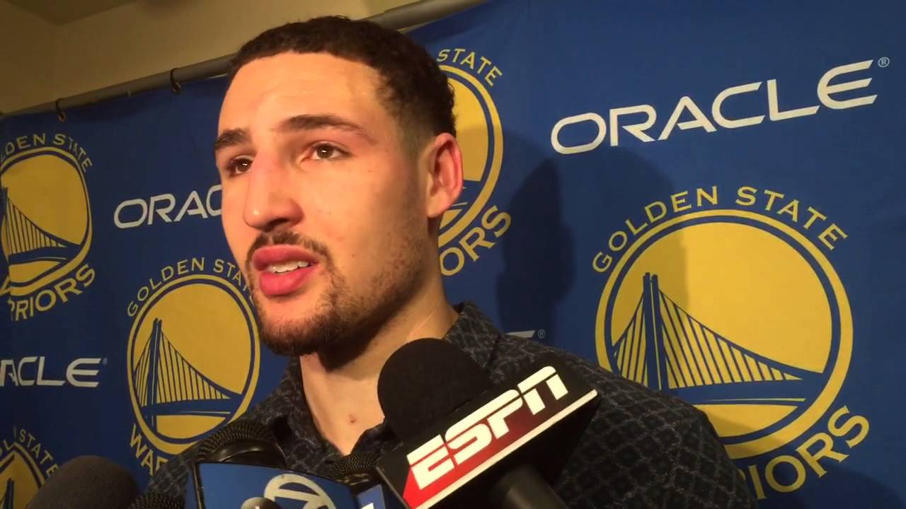 Klay Thompson on defending James Harden - YouTube