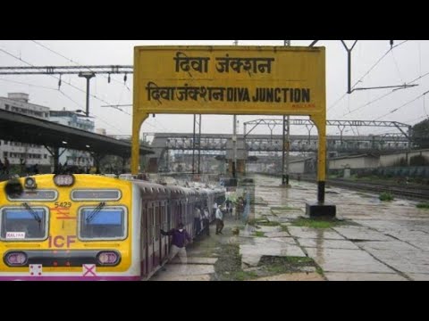 local train arriving track sound at Diva railway station | JC junction ...