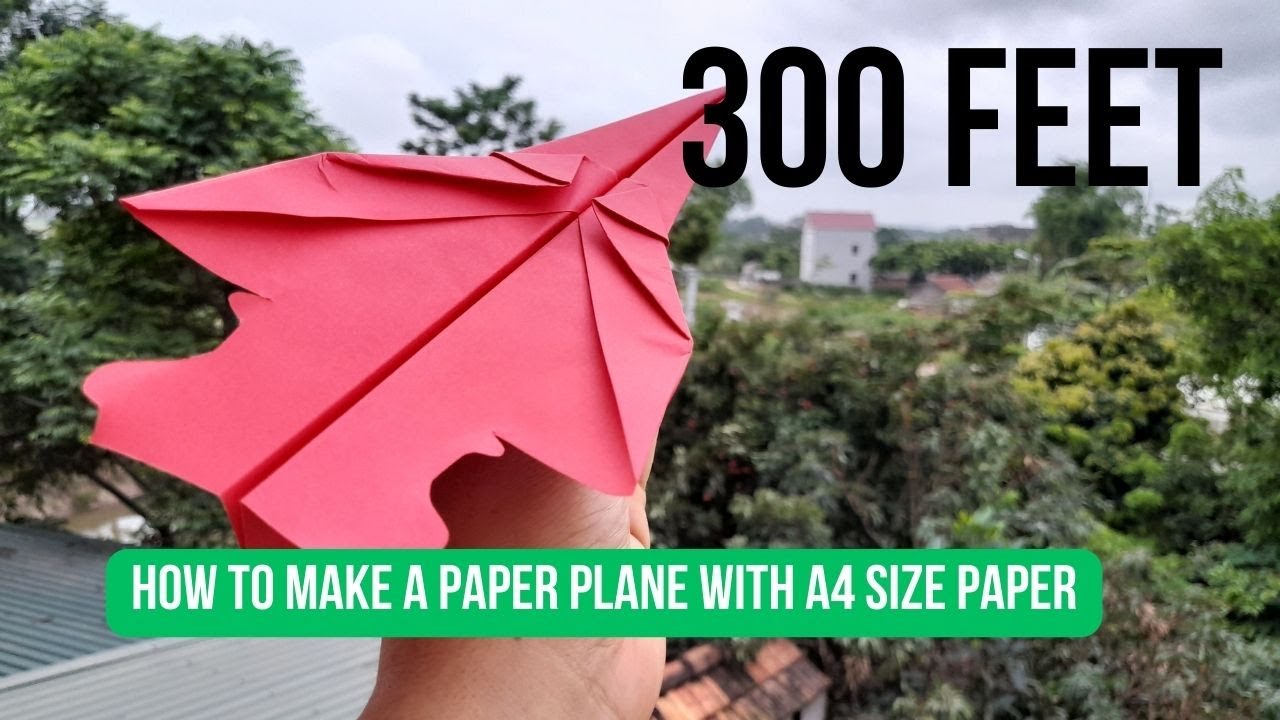 How To Make a Paper Plane With A4 Size Paper - DIY Paper Plane - YouTube