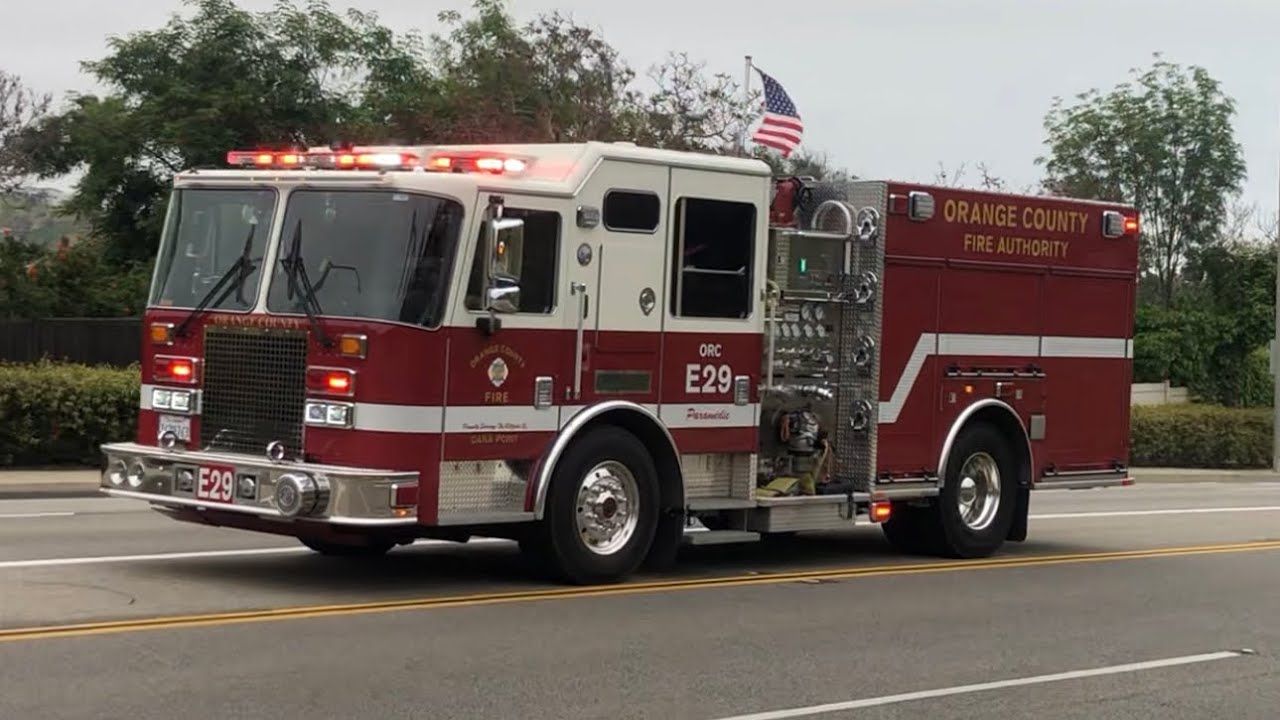 (HORN) OCFA Engine 29 Responding - YouTube