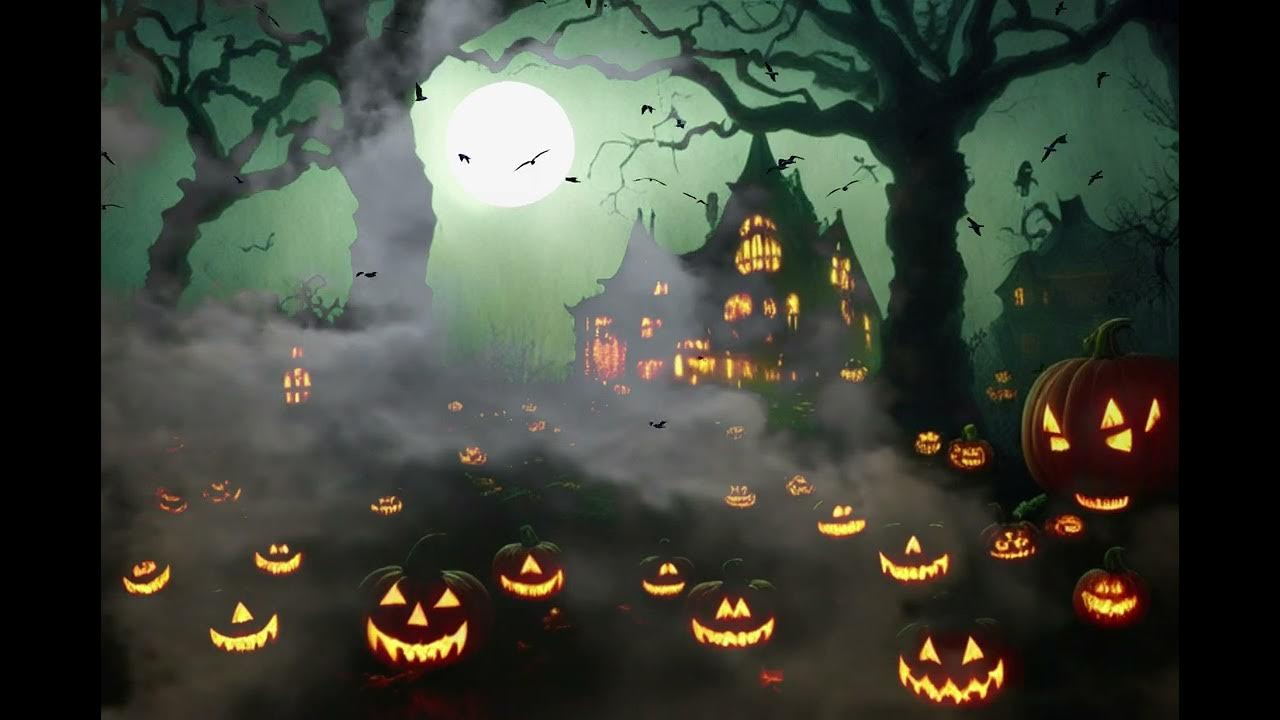 Halloween Pumpkin Graveyard With Instrumental Halloween Music | Great ...