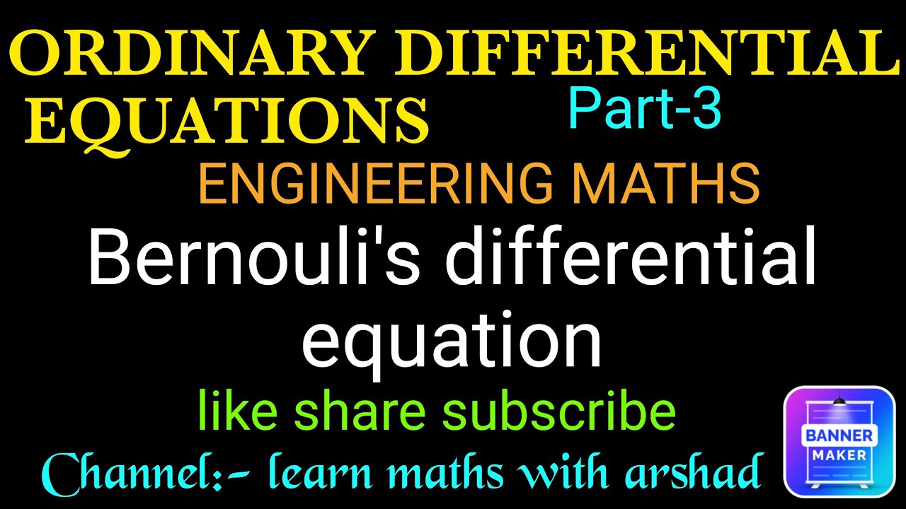 ORDINARY DIFFERENTIAL EQUATIONS OF FIRST ORDER Part 3; Engineering ...