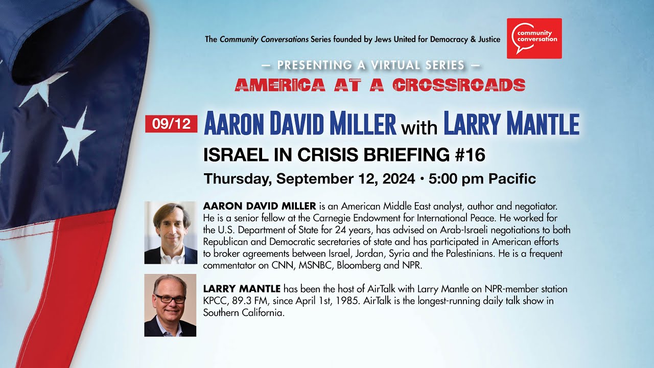 Aaron David Miller with Larry Mantle | America at a Crossroads - YouTube