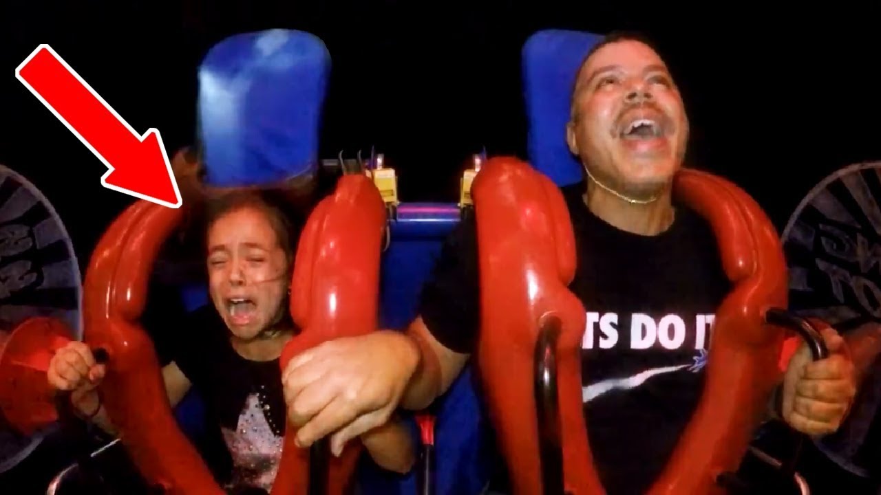Scared Kids - GIRLS #1 | Funny Slingshot Ride Compilation - YouTube