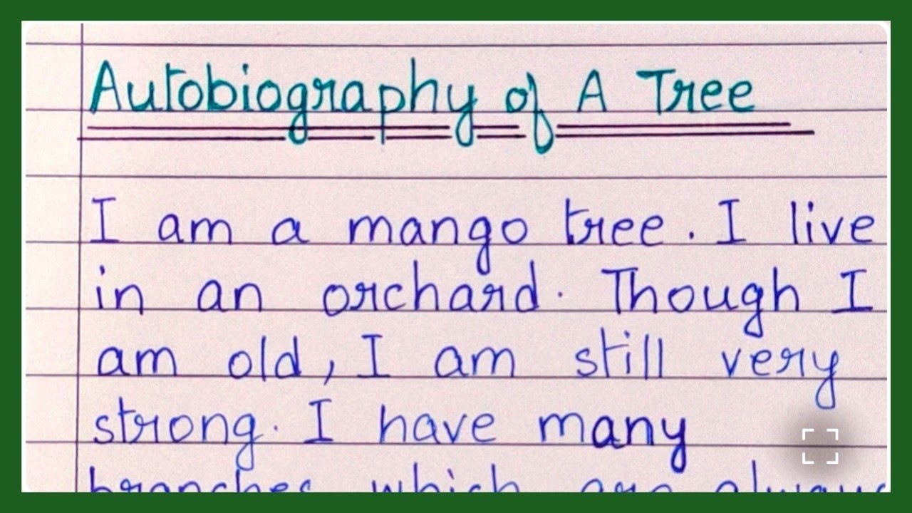 Autobiography of a Tree | A Tree’s Life Story in Simple English | Essay ...