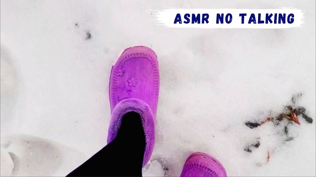 ASMR Walking in the Snow | sounds for sleeping | 1 Hour Walking in Snow ...