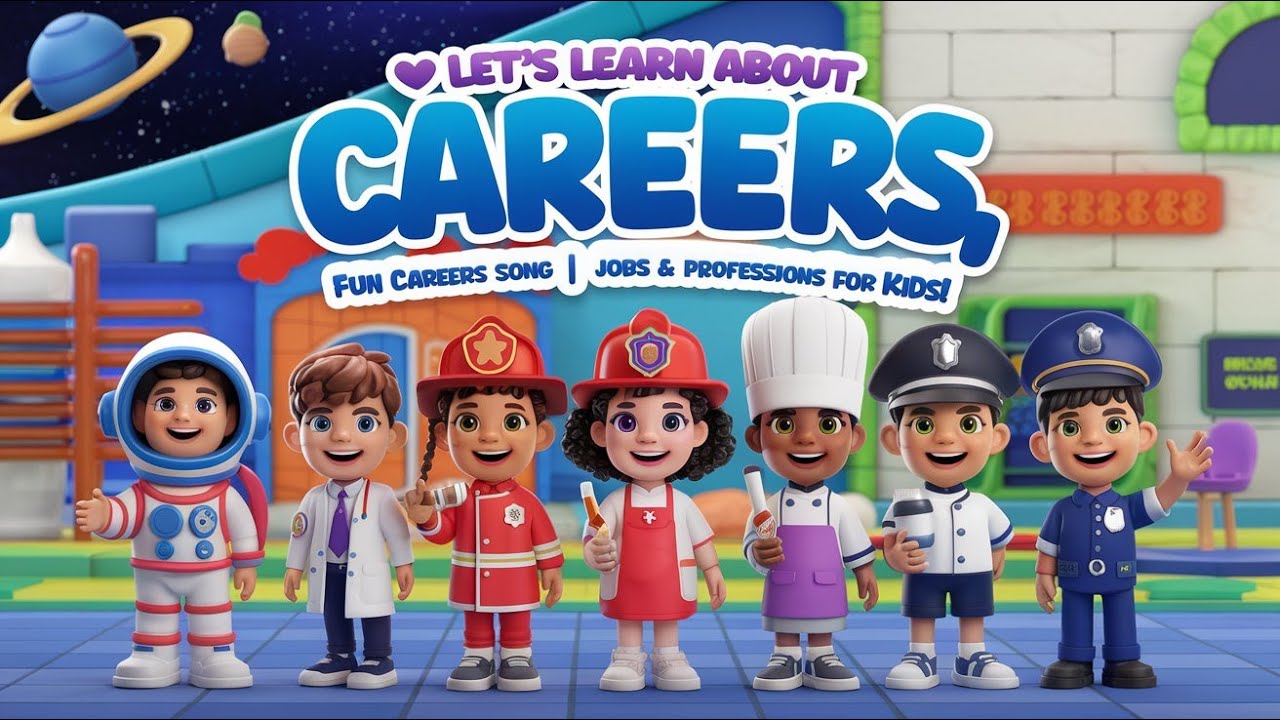 👩🚀👨Let’s Learn About Careers, Kids! 🎶 Fun Careers Song | Jobs ...