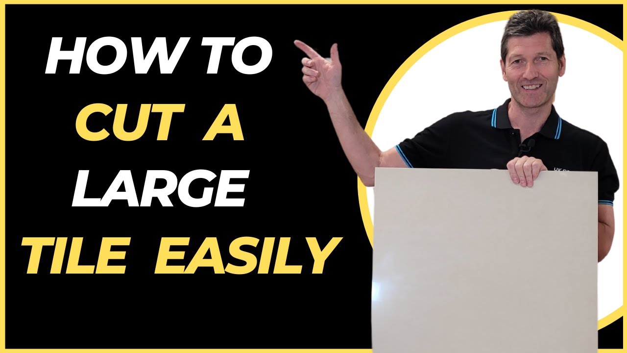 How to cut a large porcelain tile with little effort - YouTube