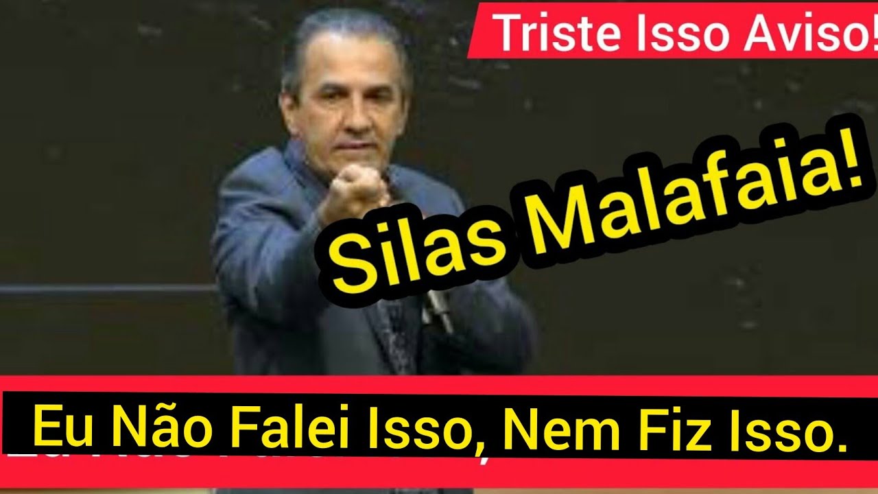 Pastor Silas Malafaia! Eu Não Falei Isso, Nem Fiz Isso. - YouTube