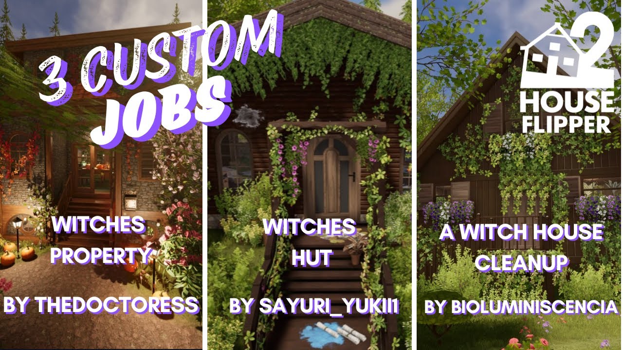 3 different Witch themed jobs | Custom Job | House Flipper 2 | Longplay ...