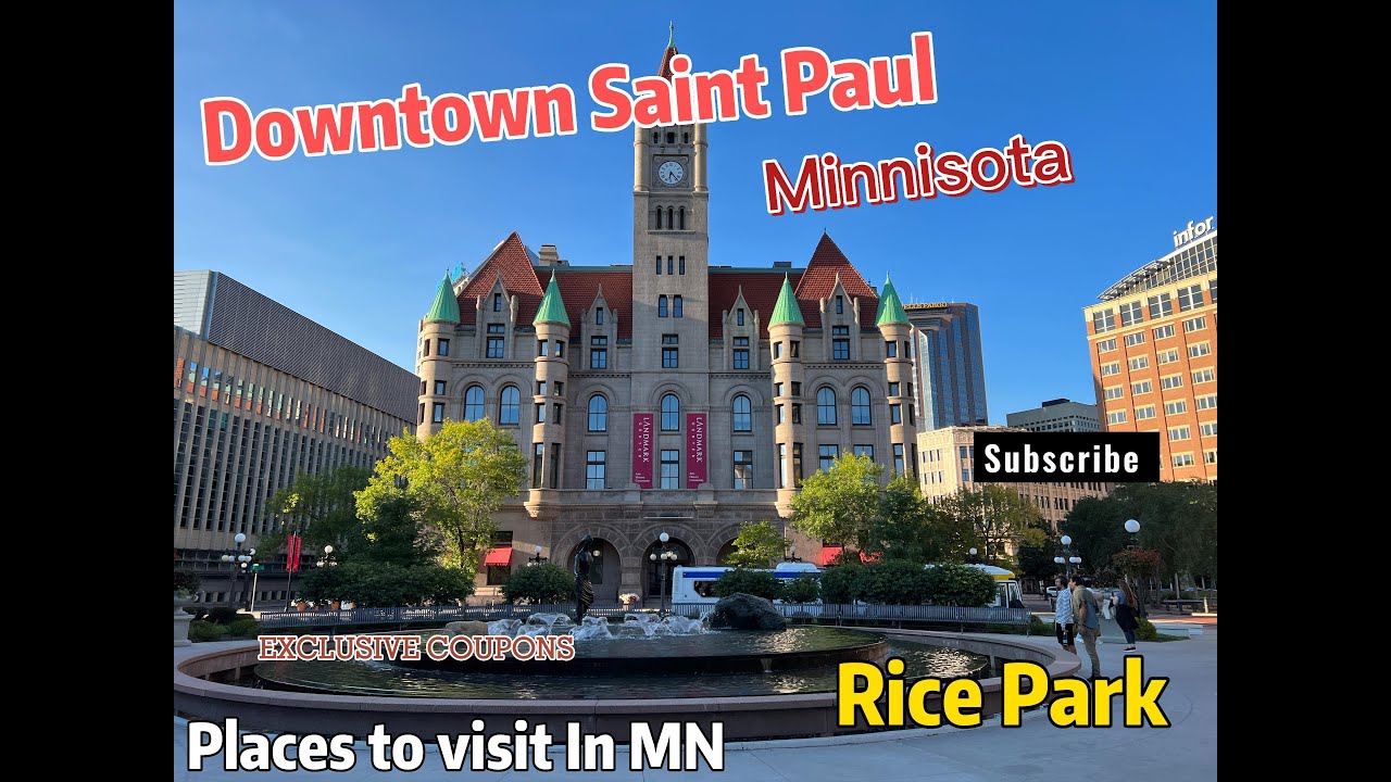 City of Saint Paul MN - Rice Park Downtown - Places to visit - 4K - YouTube