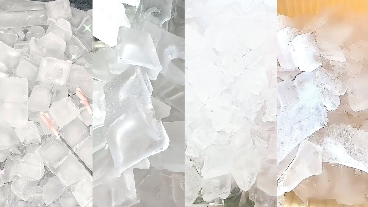 ASMR HARD ICE EATING / CRUSHED ICE / THIN ICE / CLEAR ICE / FREEZER ...