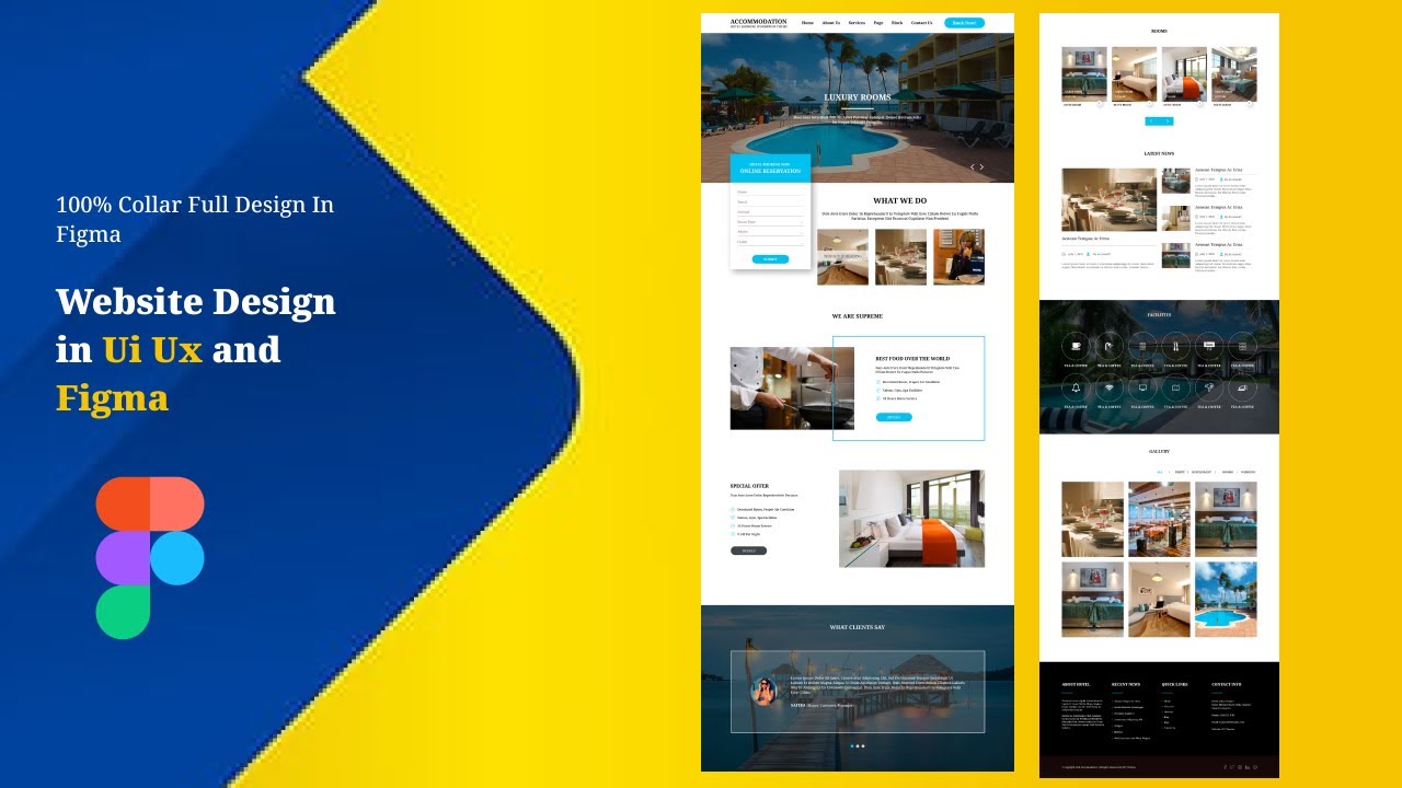 New Hotel Website design in ui ux and figma. ui ux design. ui ux and ...