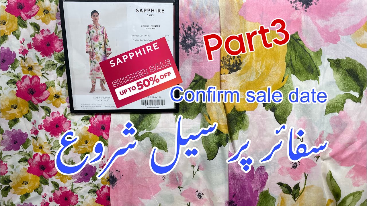 Sapphire Sale Start || Book Your Order Now Suit || Video With Discount ...