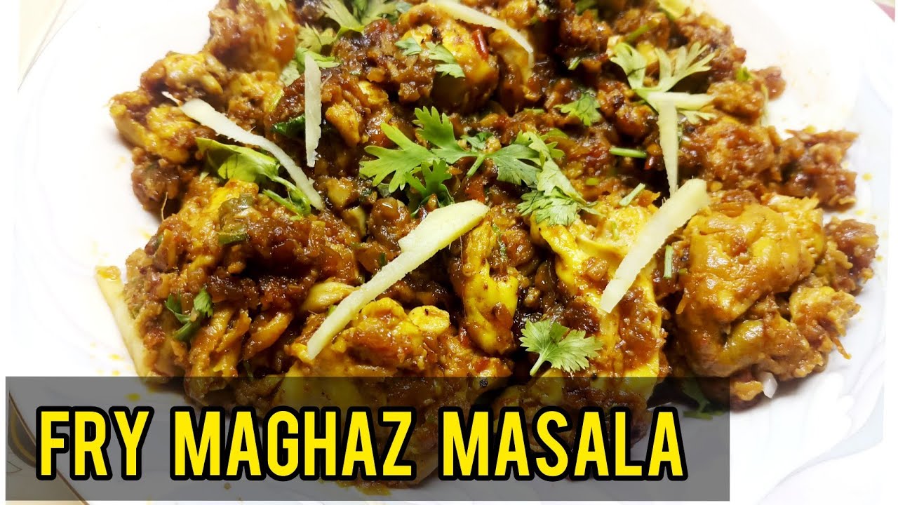 Fry Maghaz Masala/ Brain masala recipe - YouTube