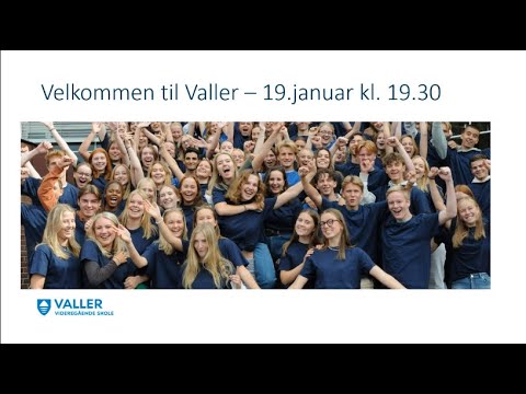 Åpen dag - Direktesending - Valler videregående skole - YouTube