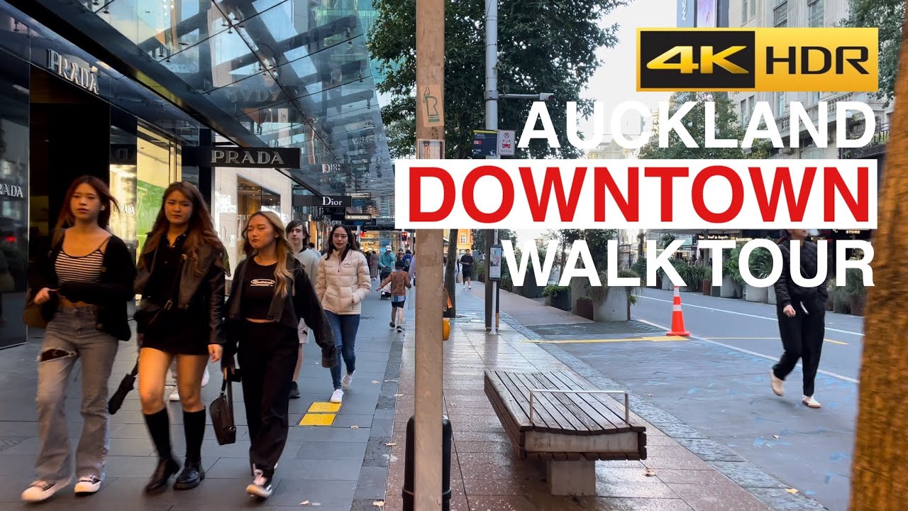 Auckland Downtown Walk Tour New Zealand 4K HDR - YouTube