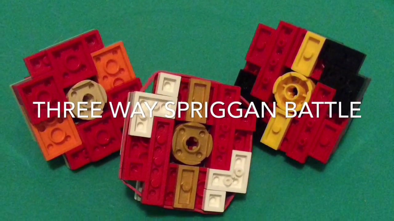 INSANE! Three Way Spriggan Battle | Lego Beyblade Battles - YouTube