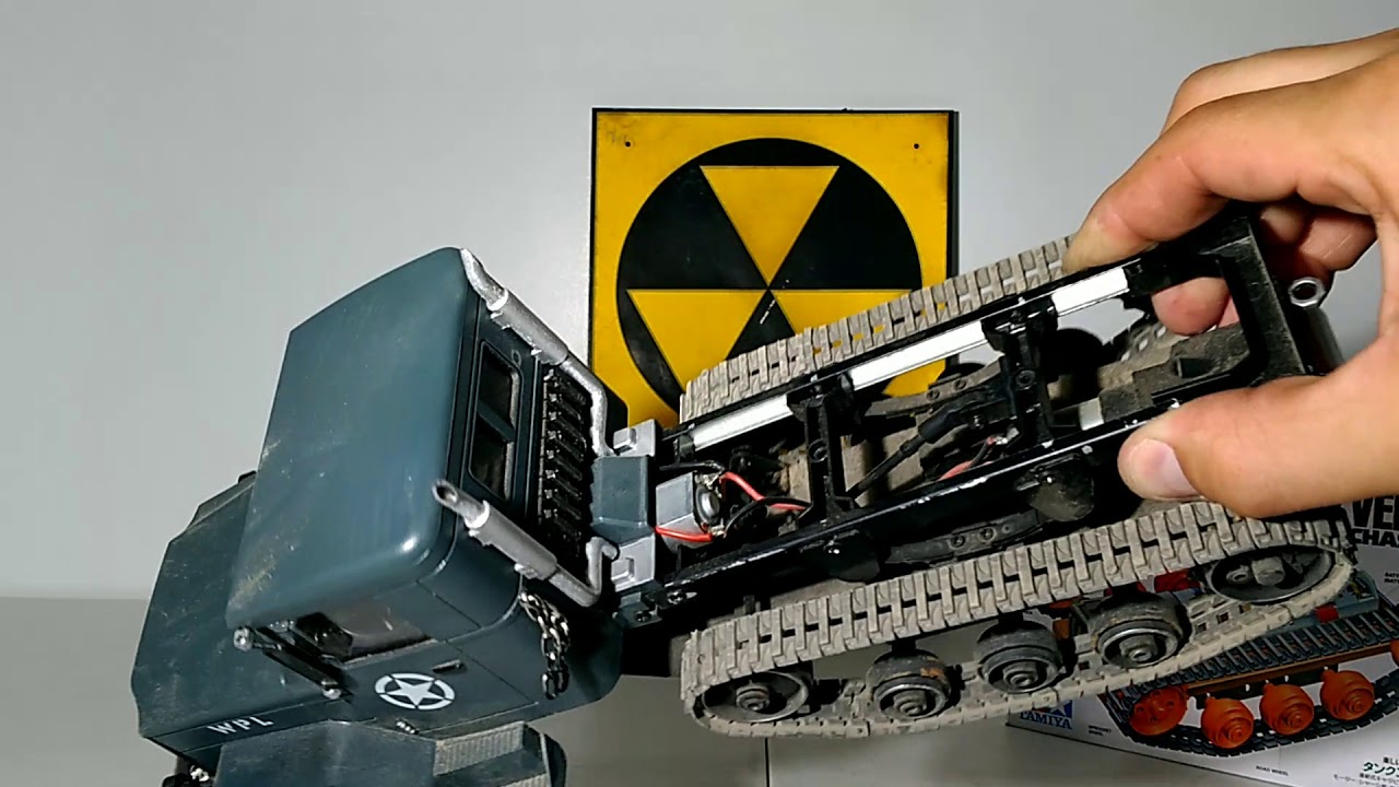 1/16 Wpl b-14 kit + Tamiya tank track kit build (half track mod) - YouTube
