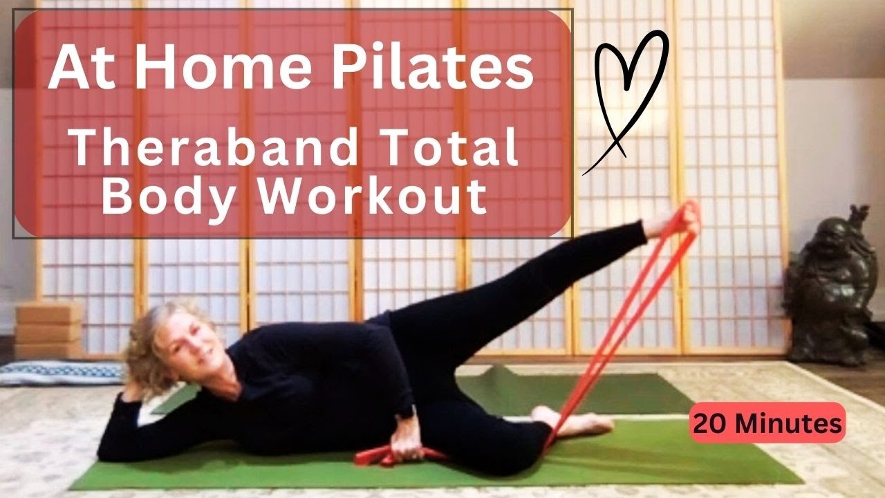At Home Pilates Theraband Workout Full Body | Beginners & Seniors ...