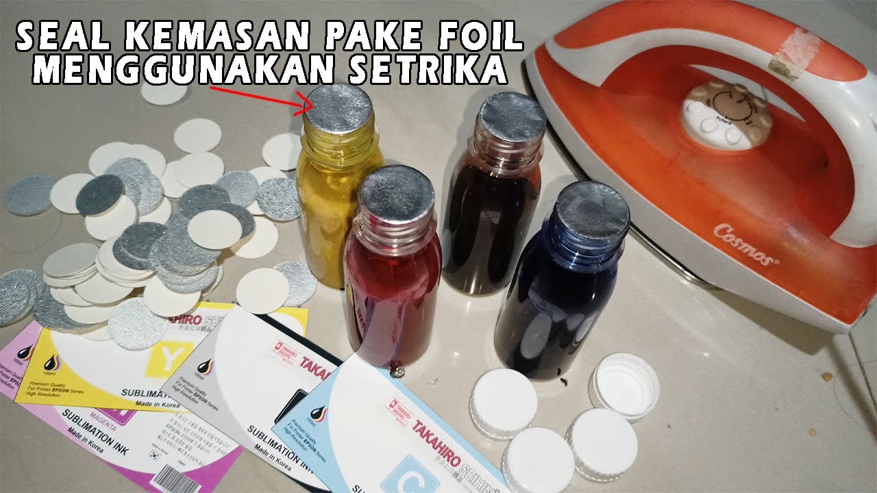 Cara Segel Kemasan Botol / Toples / Cup pakai Setrika - YouTube