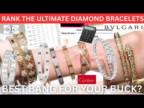 RANK VCA CARTIER BULGARI PAVE DIAMOND BRACELETS w price |ultimate cartier pave love, pave perlee etc