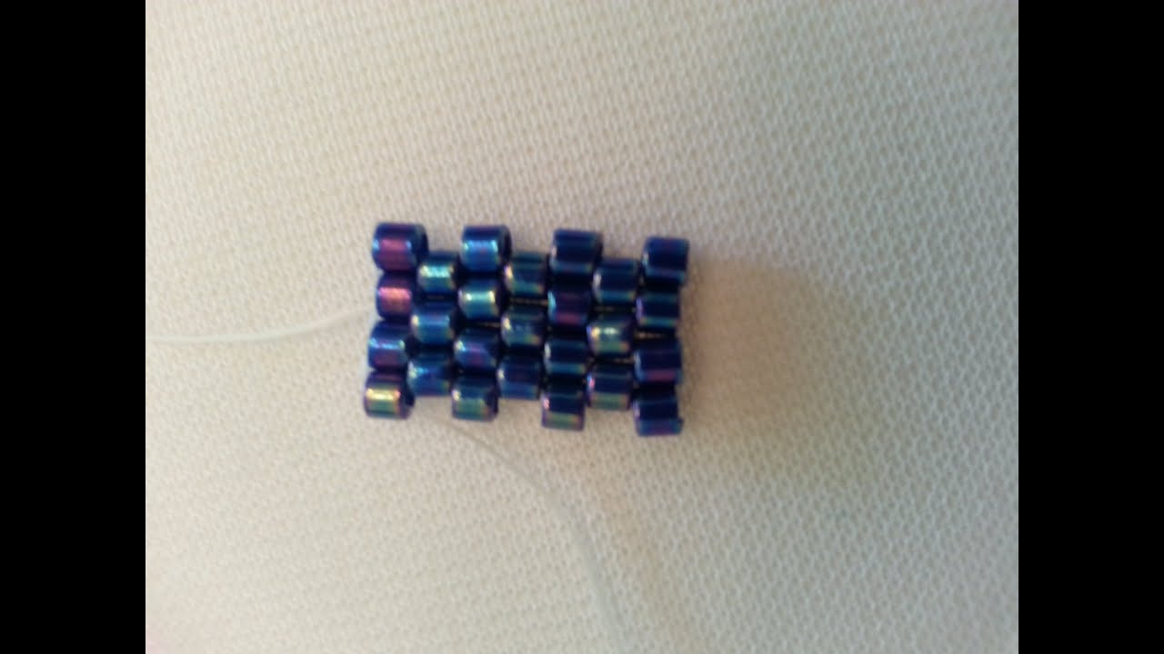 Flat Odd Count Peyote Stitch - YouTube