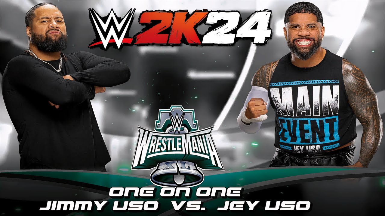 Jey Uso vs Jimmy Uso - The Uso Twin Rivalry WWE 2K24 - YouTube