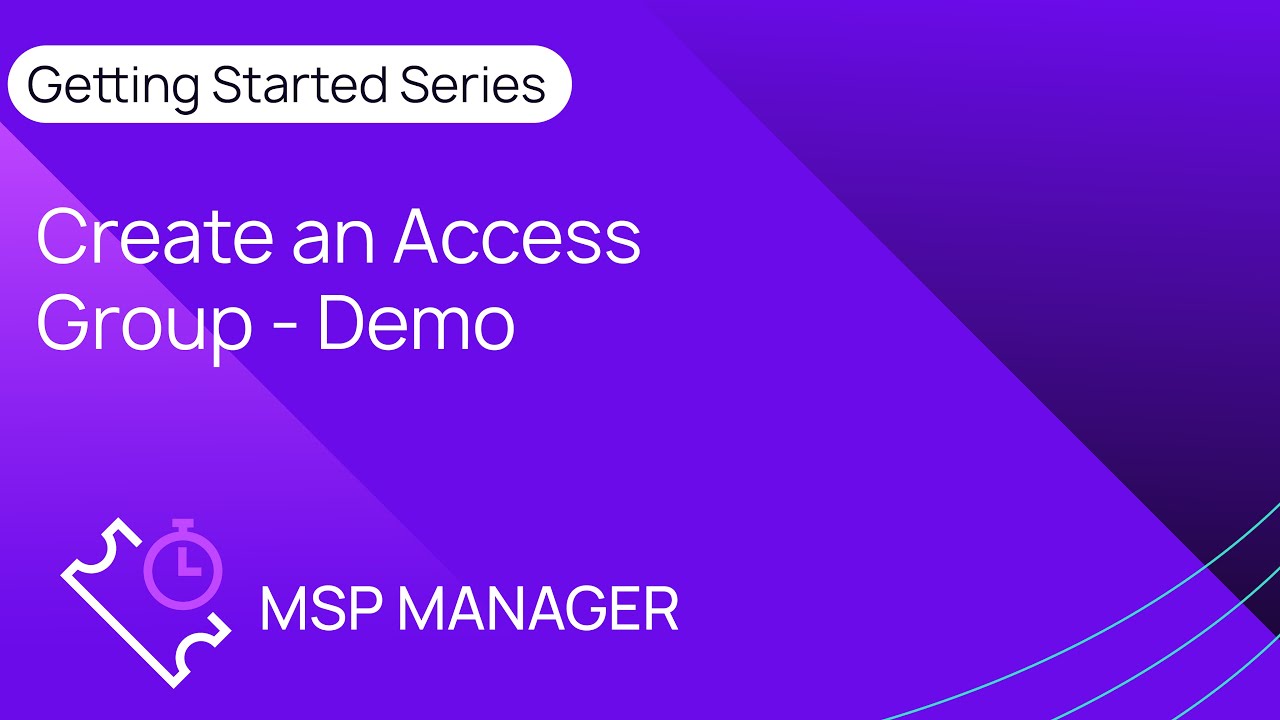 Create an Access Group - Demo - YouTube