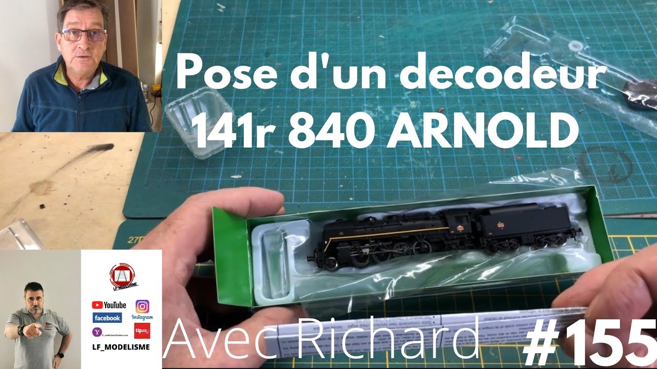 #155 pose d'un decodeur ARNOLD 141R 840 train électrique modelisme ...