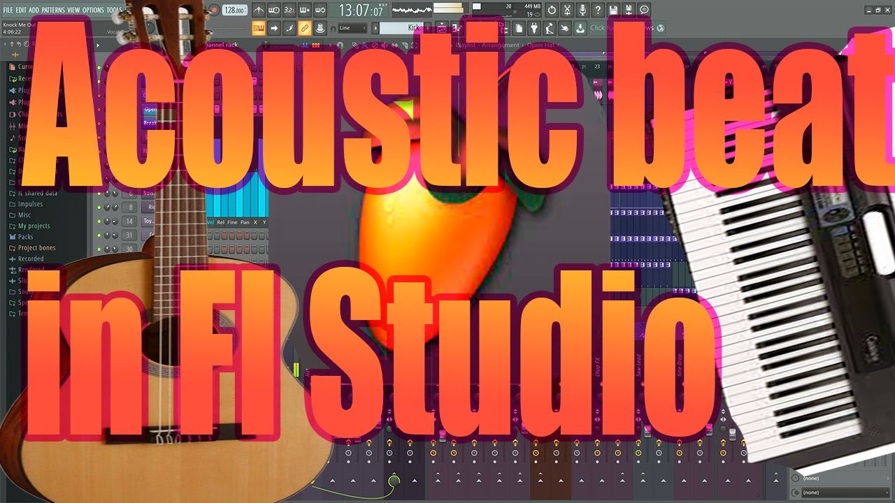 Beat with acoustic guitar in fl studio - YouTube