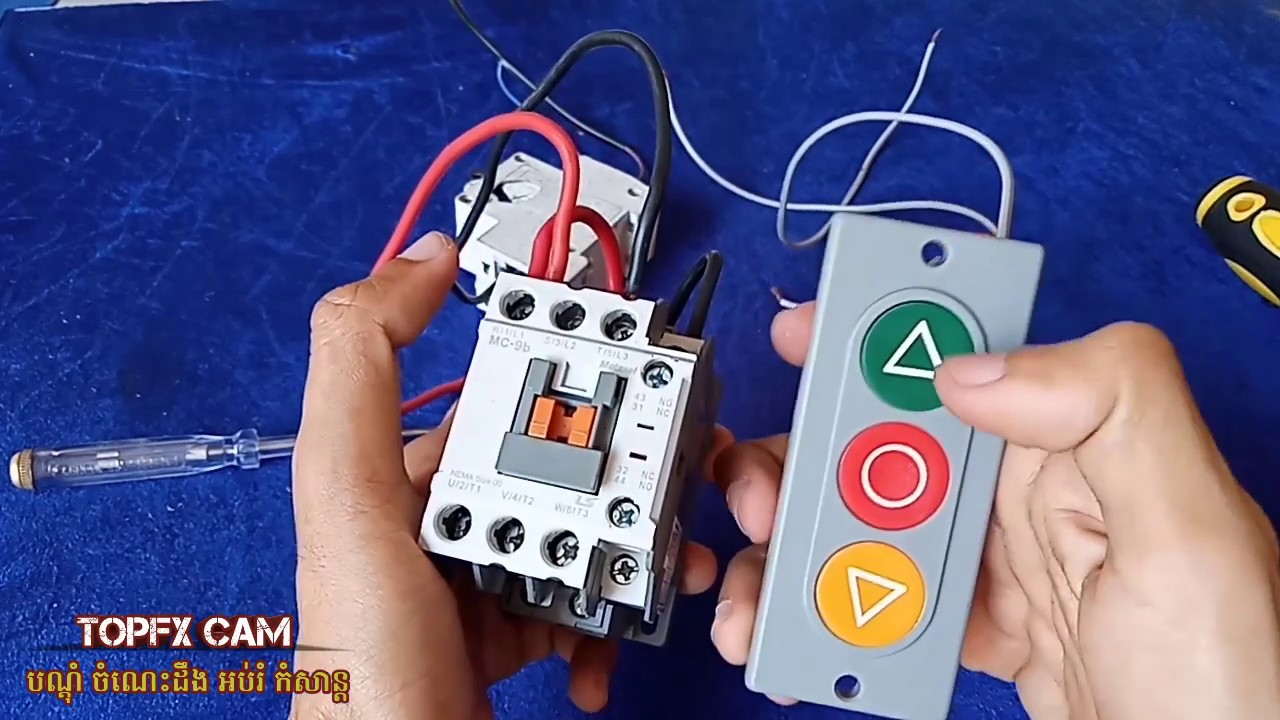 Contactor Connection with NO and NC Switches - YouTube