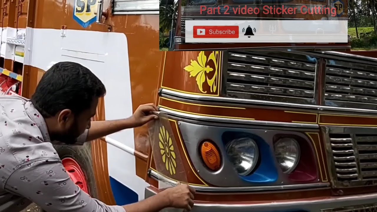 Paint Art Work lorry & Sticker work - YouTube