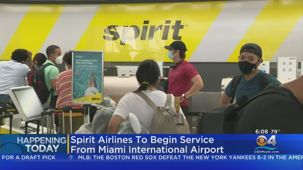 Spirit Airlines Begins Service At Miami International Airport - YouTube