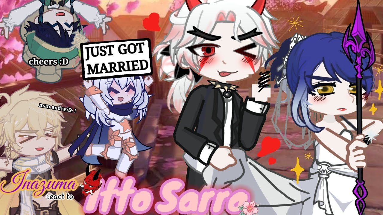 Inazuma characters react to IttoSara fan animation*👹♡👺*//Genshin impact ...