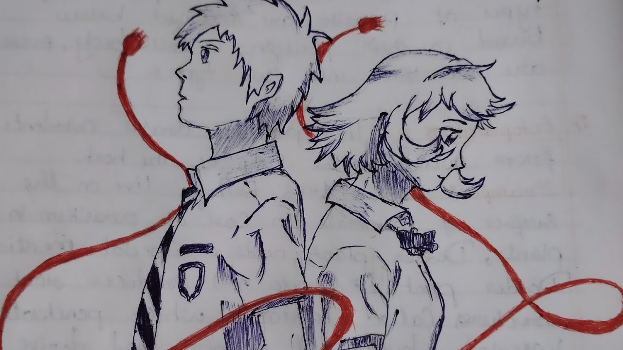 How to draw mitsuha and taaki from your name |your name drawing |kimi ...