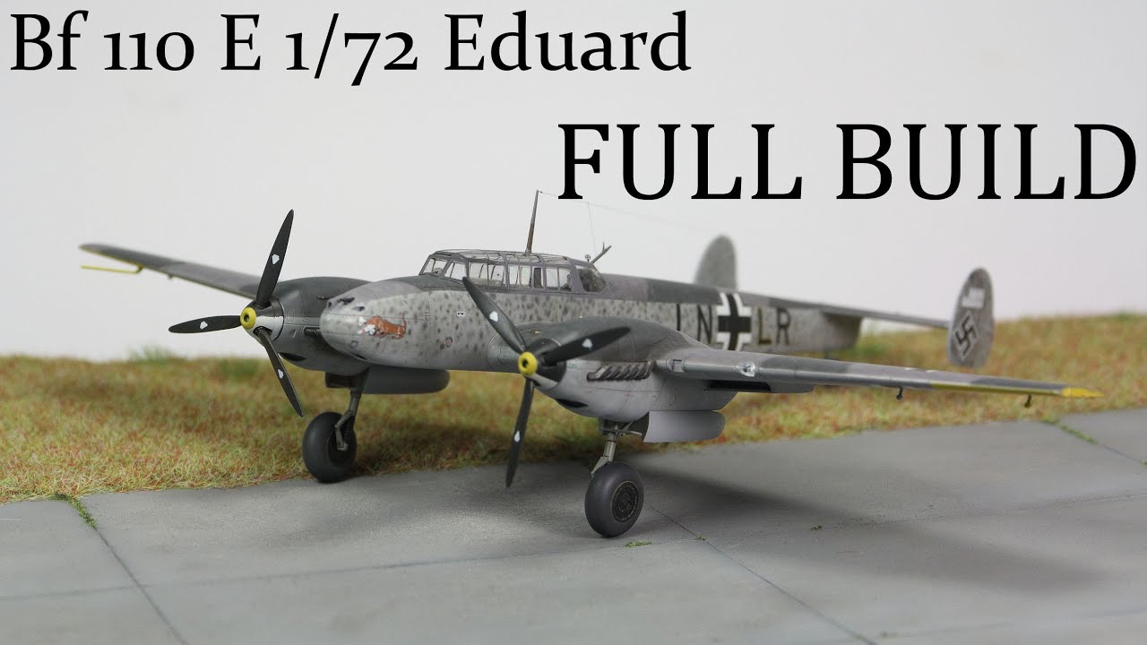 Full build! Bf 110E 1/72 Eduard 7083 - YouTube