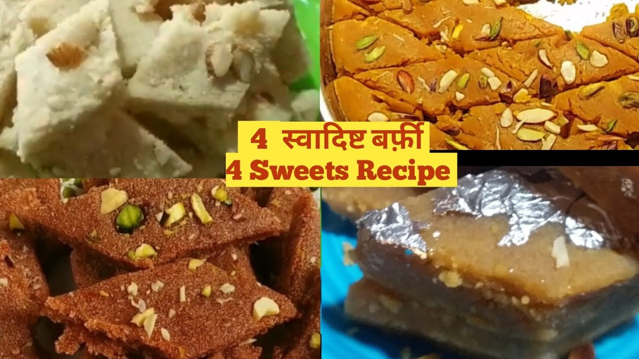 Sweet Recipes | Best 4 Sweets Recipe | Easy and Perfect Sweets Recipe ...