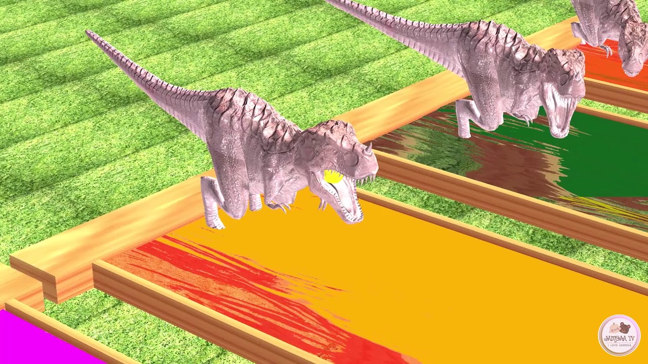 Dino colors Kids Learning - YouTube