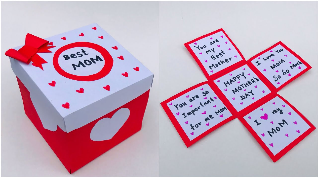 Mother’s Day Gift Box Craft 🌸 Easy Handmade Gift Idea - YouTube