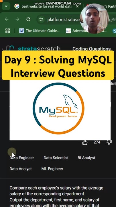 Day 9: MySQL Interview Prep | OVER & PARTITION BY | #shorts #mysql #coding #pythonprogramming ...
