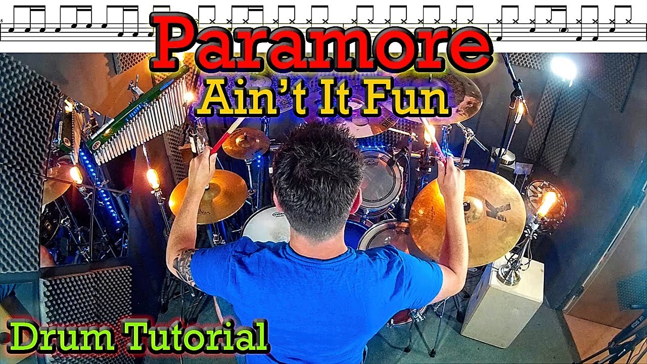 Aint It Fun Paramore Drum Tutorial Lesson - YouTube