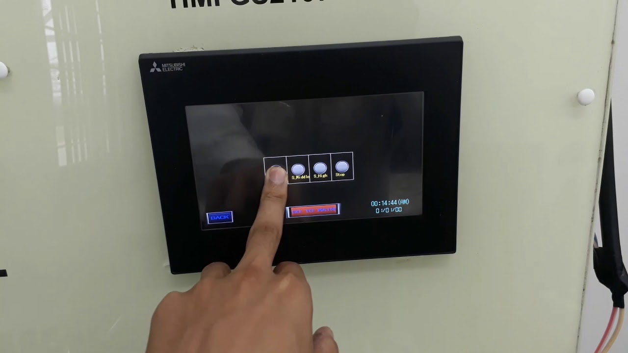 Using PLC Mitsubishi communicaton with inverter and HMI - YouTube